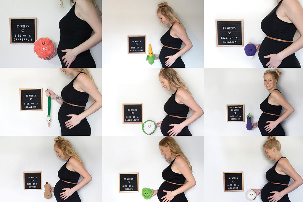 Pregnancy Progress Project - Crochet Fruits Veggies - The Turtle Trunk