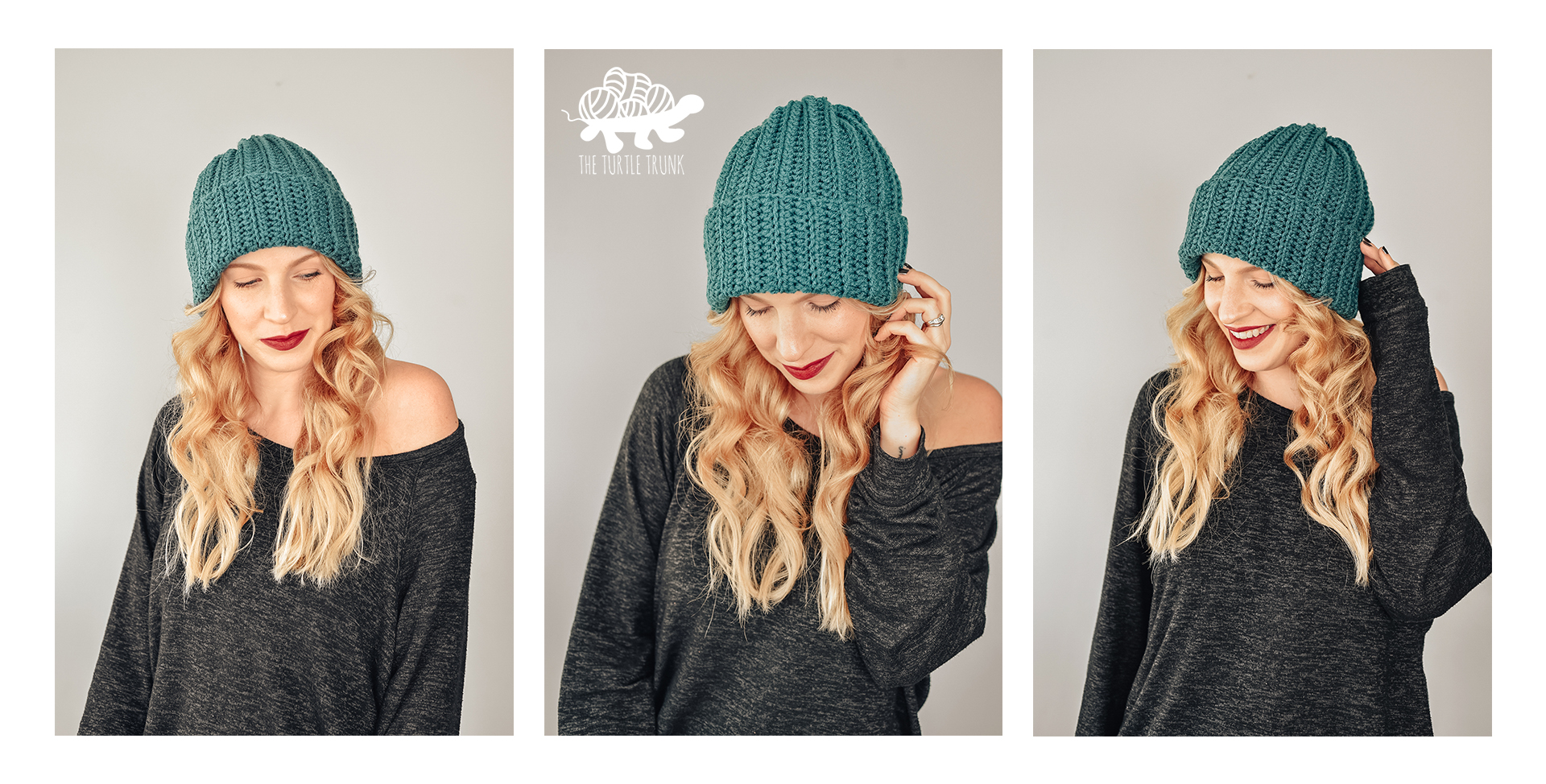 Easy Breezy Ribbed Beanie - Beginner Crochet Hat - The Turtle Trunk