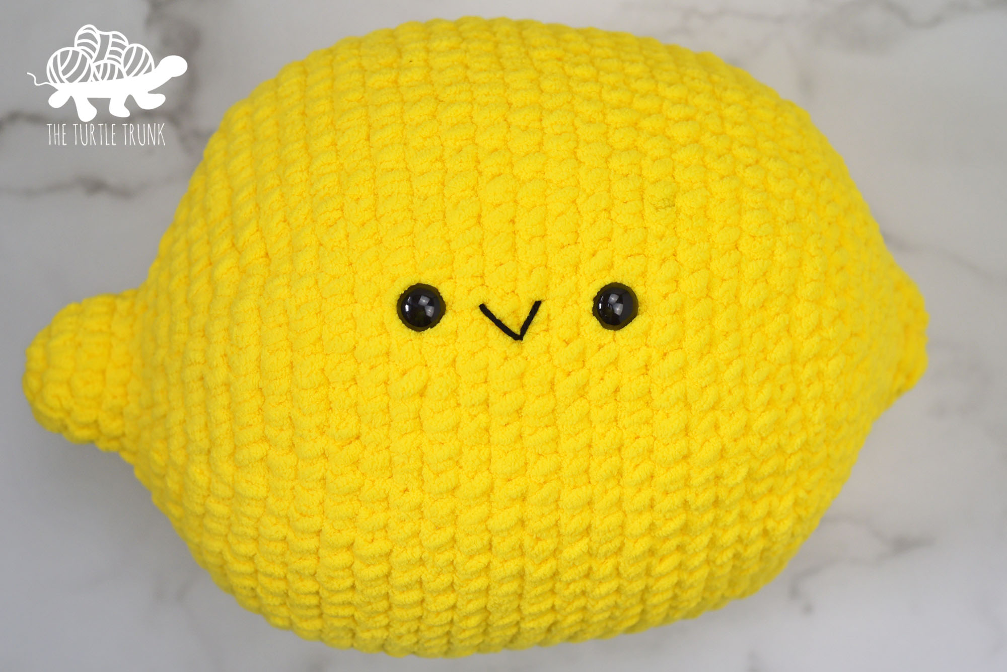 Lemon Cuddler - Lemon Pillow Crochet Pattern- The Turtle Trunk