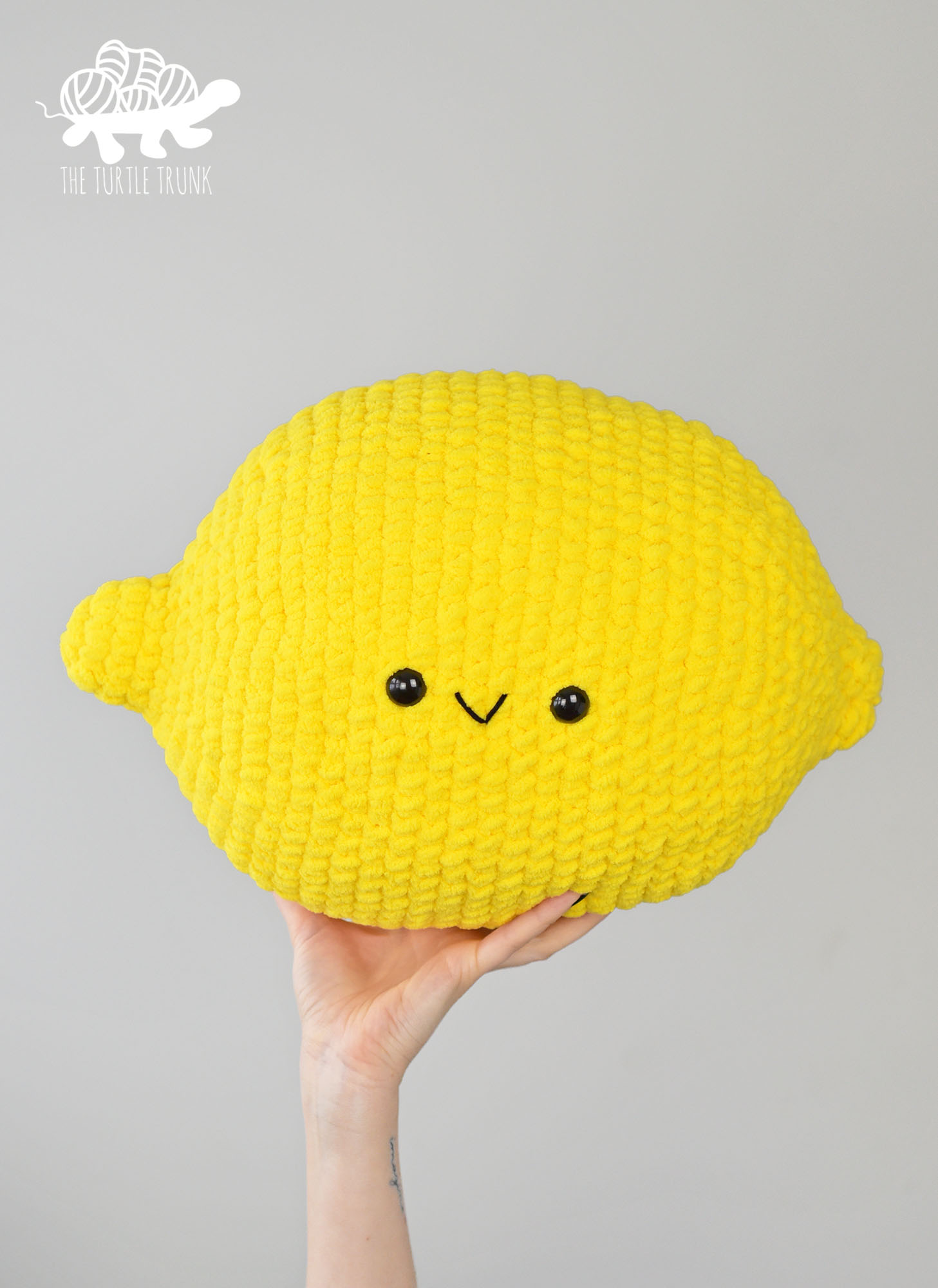 Lemon Cuddler - Lemon Pillow Crochet Pattern- The Turtle Trunk
