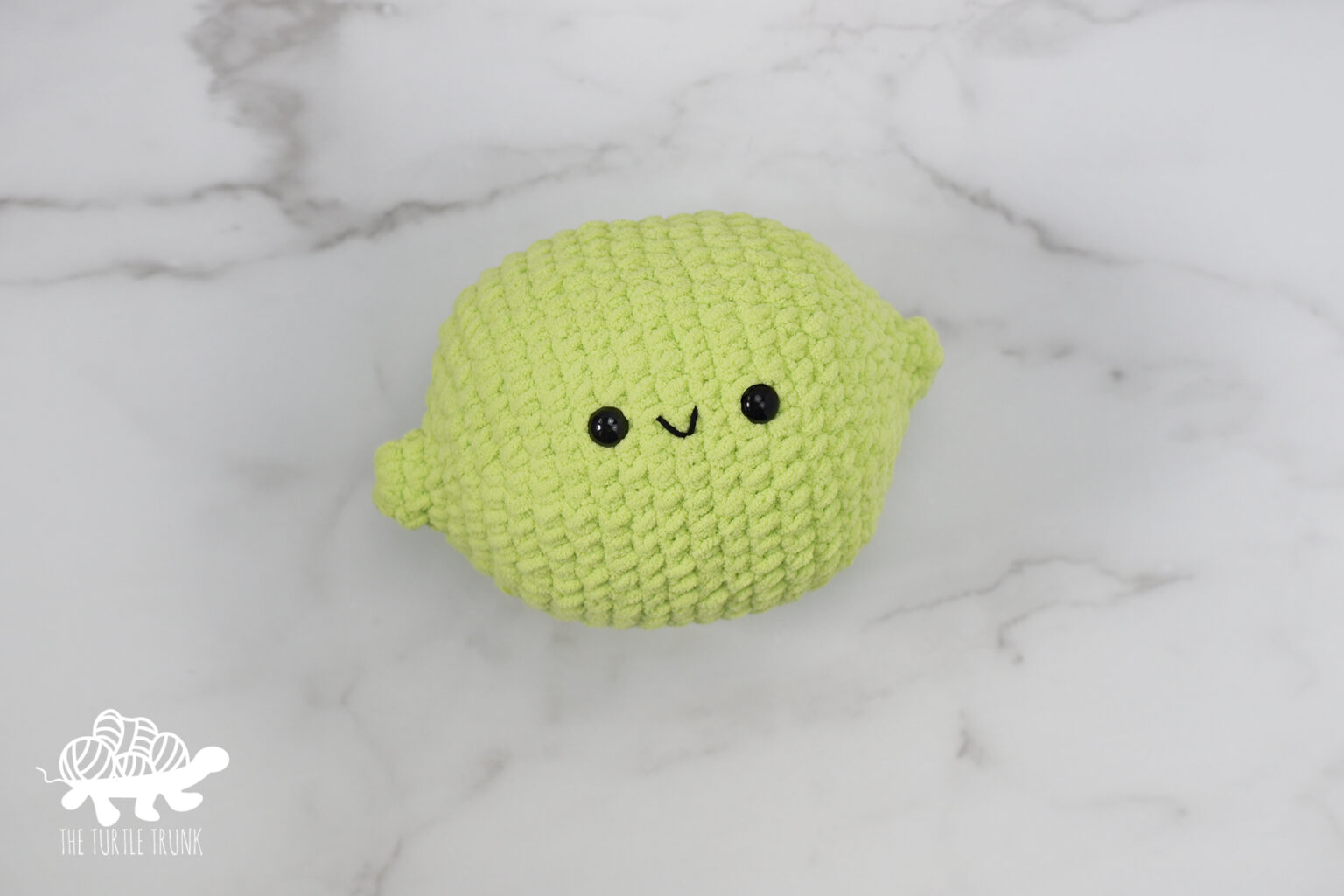 Lime Cuddler Crochet Pattern - Lime Plush Pillow - The Turtle Trunk