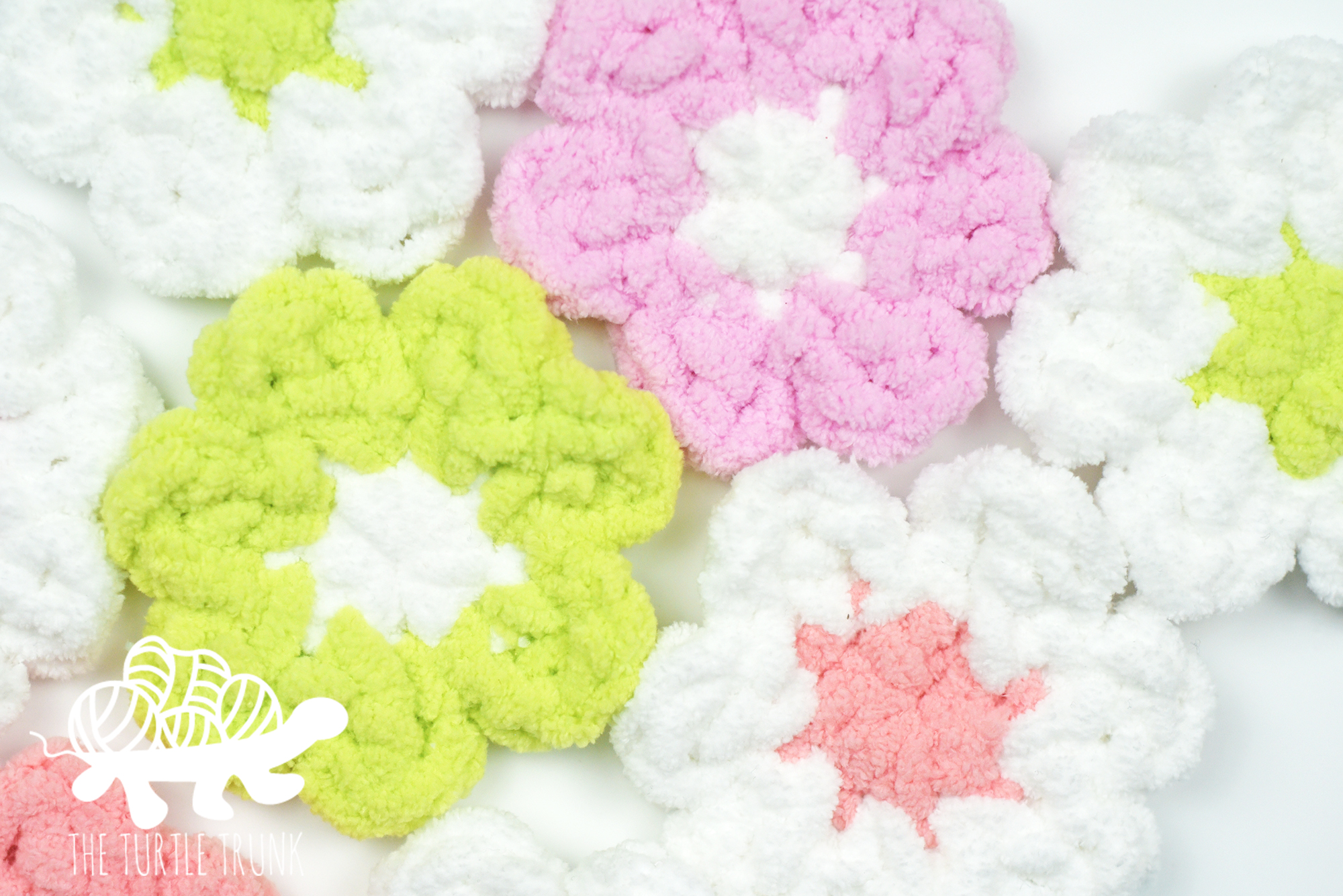 Flower Facial Scrubbies - Free Easy Crochet Pattern - The Turtle Trunk