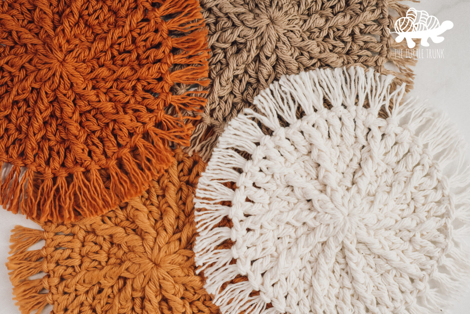 Easy Crochet Coaster Pattern - Hello Sunshine Coaster - The Turtle Trunk