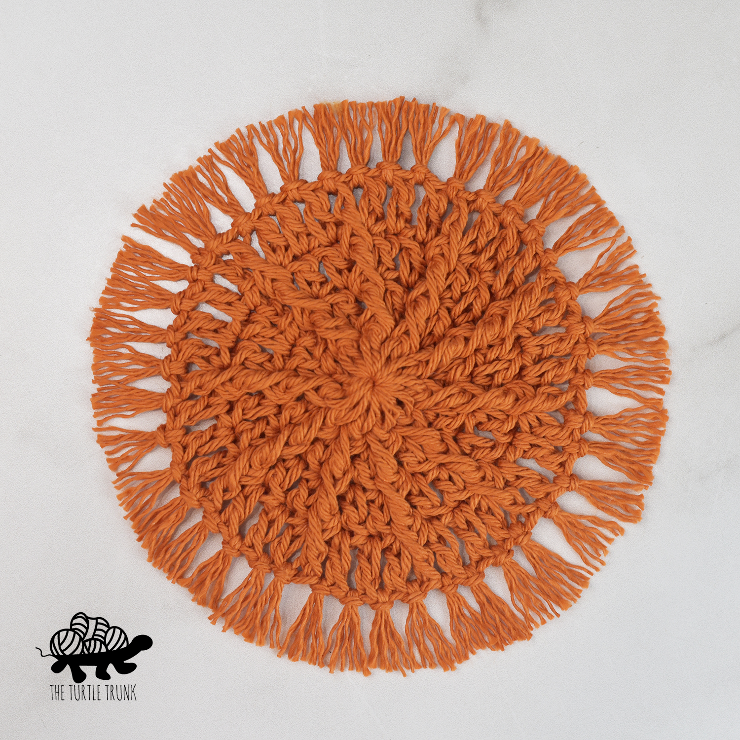 Easy Crochet Coaster Pattern - Hello Sunshine Coaster - The Turtle Trunk