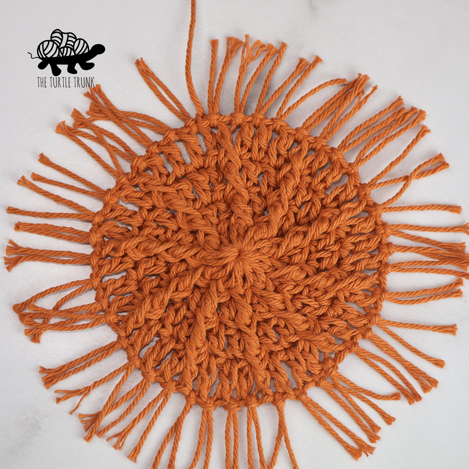 Easy Crochet Coaster Pattern - Hello Sunshine Coaster - The Turtle Trunk