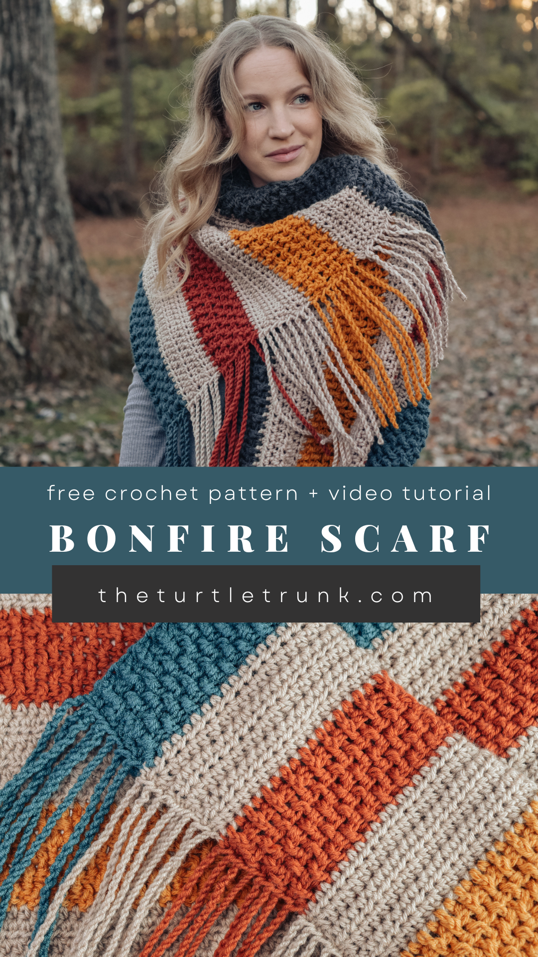 Bonfire Scarf - Free Crochet Scarf Pattern - The Turtle Trunk