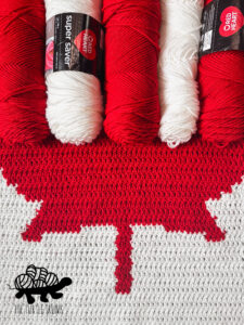 Canadian Flag Blanket - Free Crochet Pattern - The Turtle Trunk