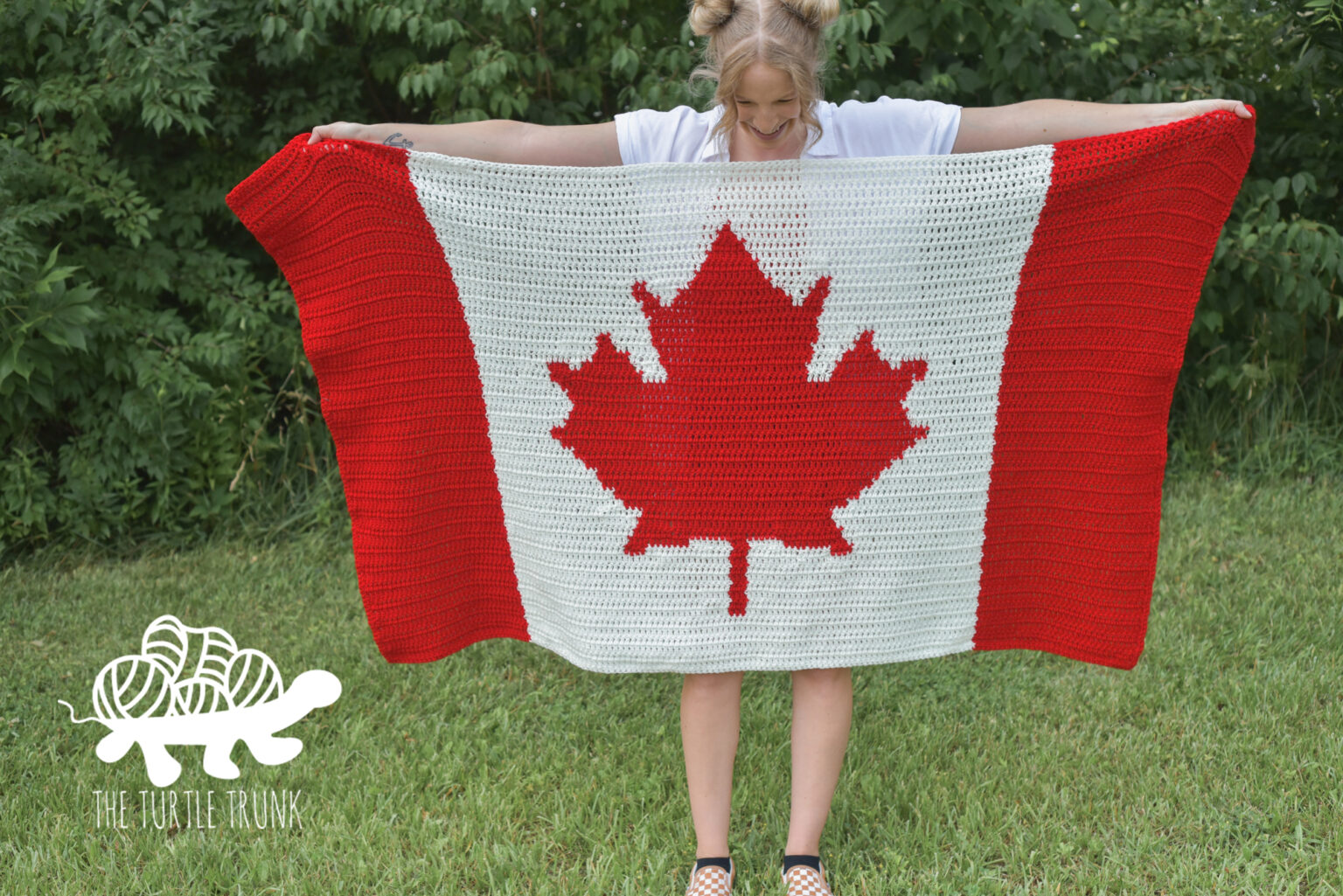 Canadian Flag Blanket - Free Crochet Pattern - The Turtle Trunk