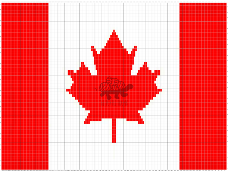 Canadian Flag Blanket - Free Crochet Pattern - The Turtle Trunk