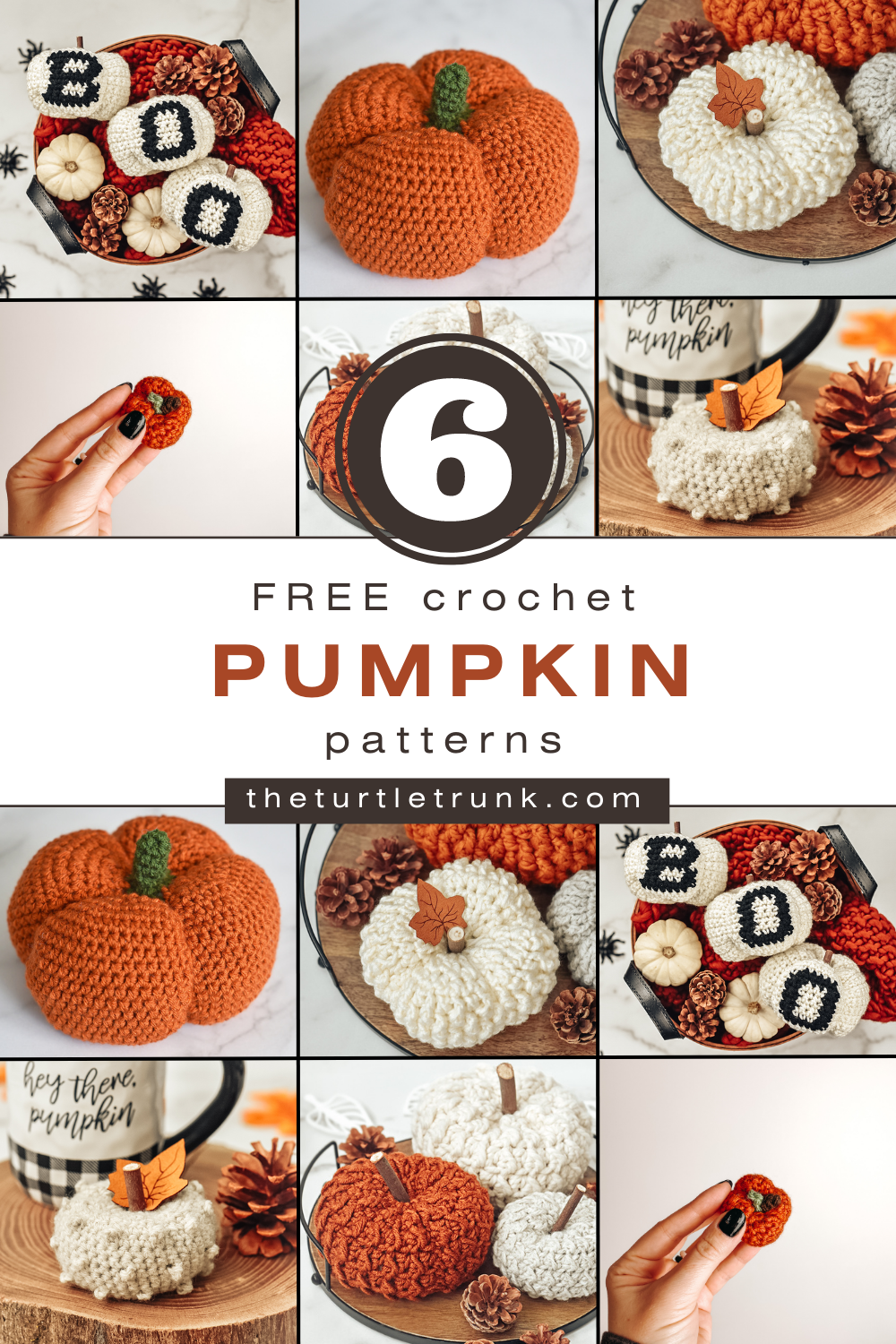 6 Free Crochet Pumpkin Patterns - The Turtle Trunk