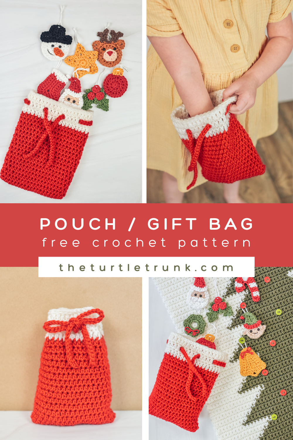 Crochet Pouch and Gift Bag - Free Crochet Pattern - The Turtle Trunk