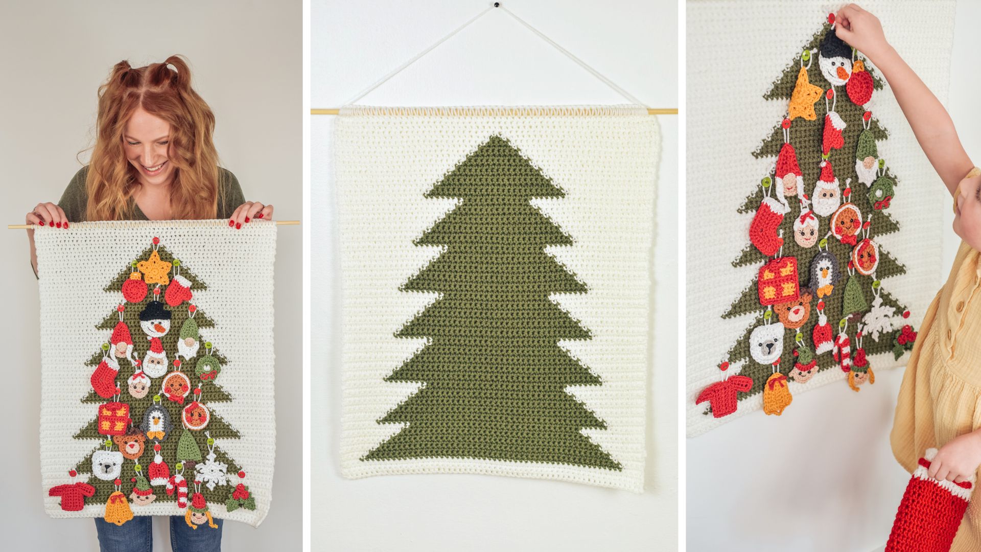 Crochet Advent Calendar - Tree Wall Hanging Free Crochet Pattern The ...