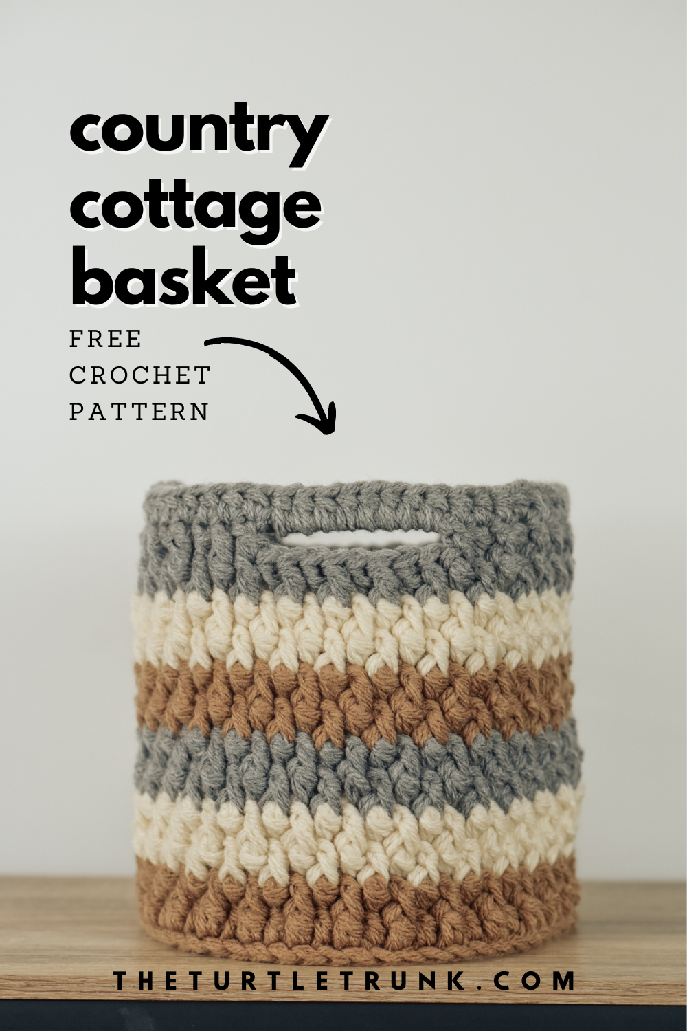 Country Cottage Basket - Free Crochet Pattern - The Turtle Trunk