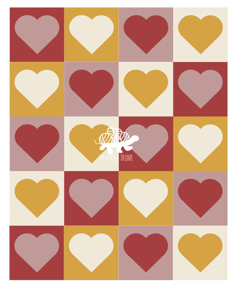 Checkered Heart Blanket - Free Crochet Pattern - The Turtle Trunk