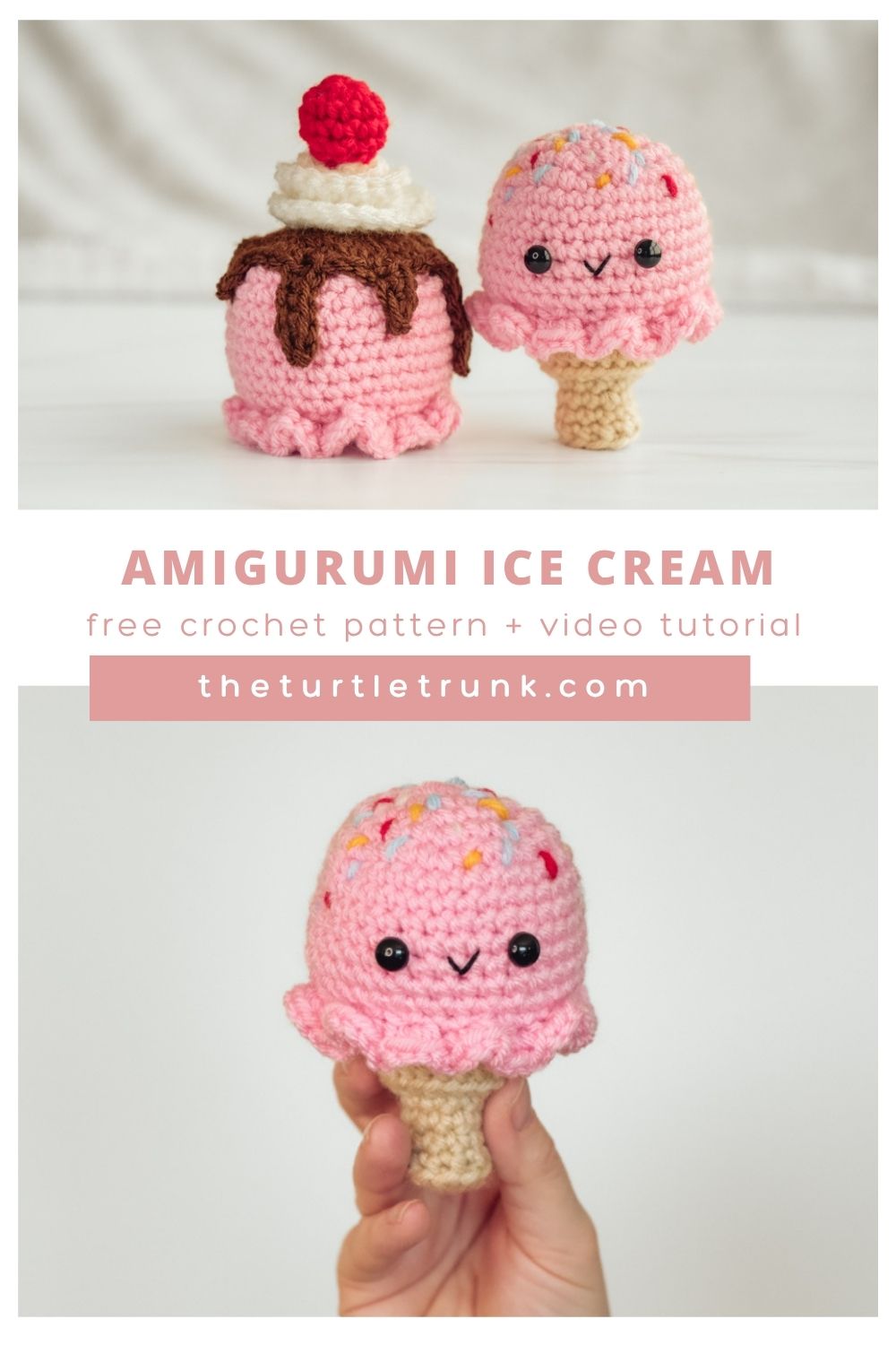 Amigurumi Ice Cream - Free Crochet Pattern - The Turtle Trunk
